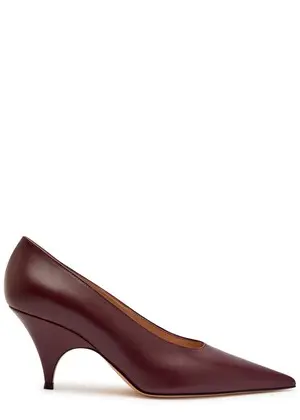 GIANVITO ROSSI Sofia 75 Leather Pumps - Brown