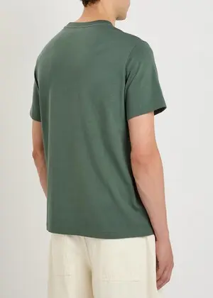 A.p.c. Rue Madame Logo-embroidered Cotton T-shirt - Green