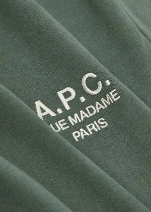 A.p.c. Rue Madame Logo-embroidered Cotton T-shirt - Green