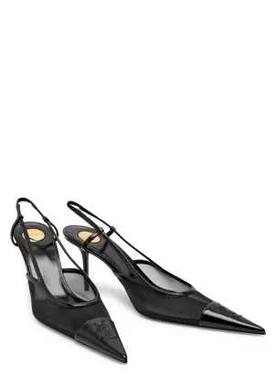 Saint Laurent Jerry 80 Slingback Leather Pumps