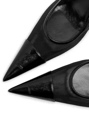 Saint Laurent Jerry 80 Slingback Leather Pumps