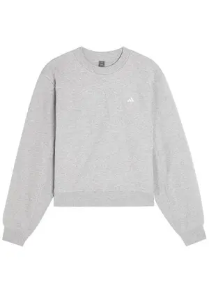 Stella McCartney Adidas X Logo-print Cropped Cotton Sweatshirt