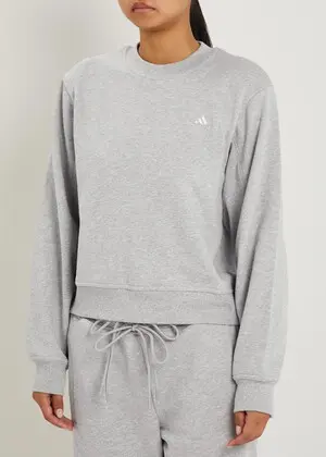 Stella McCartney Adidas X Logo-print Cropped Cotton Sweatshirt