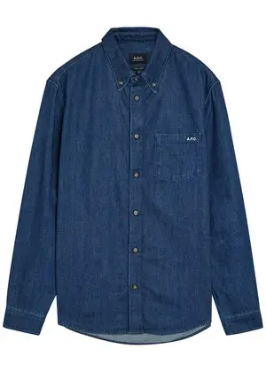 A.p.c. New Greg Embroidered Denim Shirt