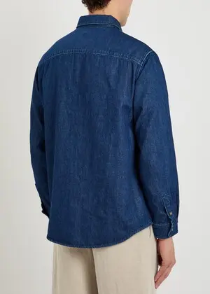 A.p.c. New Greg Embroidered Denim Shirt