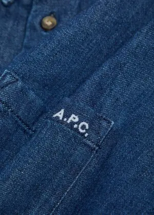 A.p.c. New Greg Embroidered Denim Shirt