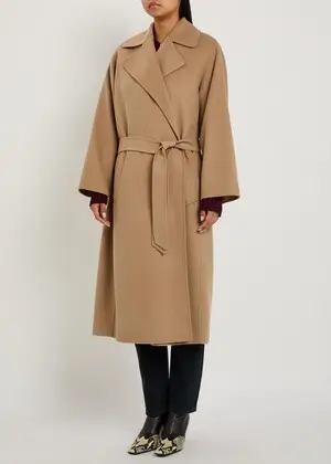 Max Mara Belted Wool-blend Coat