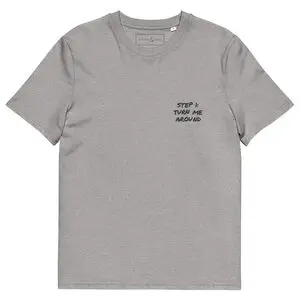 ANCHOR & CREW Heather Actually Nevermind Annotations Organic Cotton T-shirt - Grey