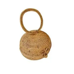 OHSUN Neutrals Bounty Rattan Bag - Brown