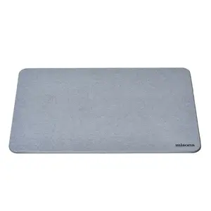 Misona Large Diatomite Stone Bath Mat 50 X 80cm - Grey
