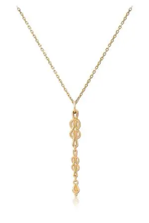 ASTOR & ORION Hecate's Knot Cascading Lavalier Necklace In Plated - Gold