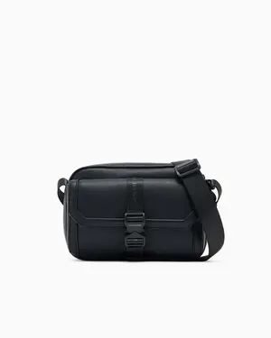 Armani Exchange Crossbody Bag In Technical Fabric - Black