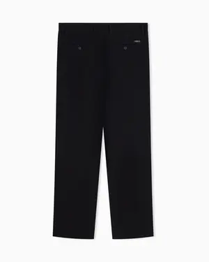 Armani Exchange Regular Fit Trousers In Cotton Cannet