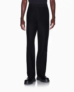 Armani Exchange Regular Fit Cotton Canneté Trousers
