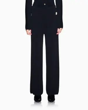 Armani Exchange Knitted Recycled Viscose Trousers - Black