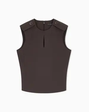 Armani Exchange Recycled Crepe Regular Fit Top