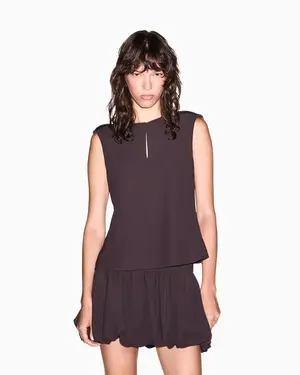 Armani Exchange Recycled Crepe Regular Fit Top