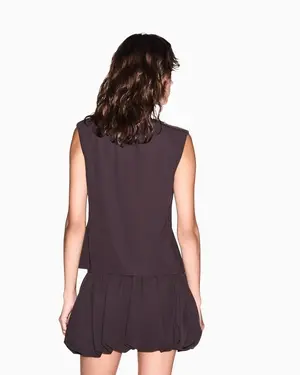 Armani Exchange Recycled Crepe Regular Fit Top