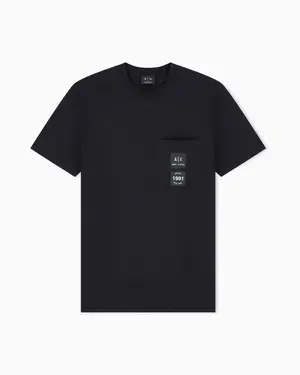 Armani Exchange Slim Fit T-shirt In Cotton Jersey - Black