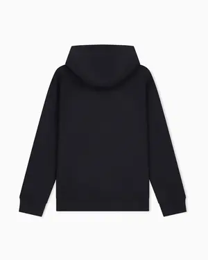 Armani Exchange Bonded Stretch Cotton Hoodie - Black