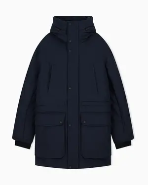 Armani Exchange Padded Trench Coat With Rib Details