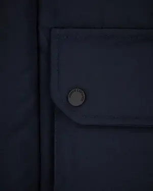 Armani Exchange Padded Trench Coat With Rib Details