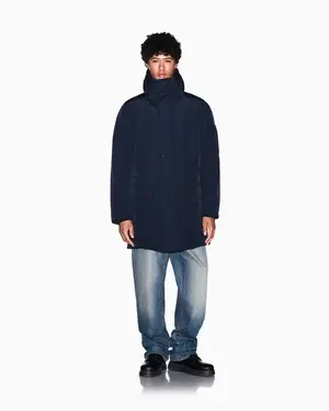 Armani Exchange Padded Trench Coat With Rib Details