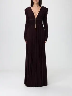 Elisabetta Franchi Maxi Dress With Ruched Detailing