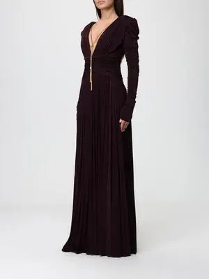 Elisabetta Franchi Maxi Dress With Ruched Detailing