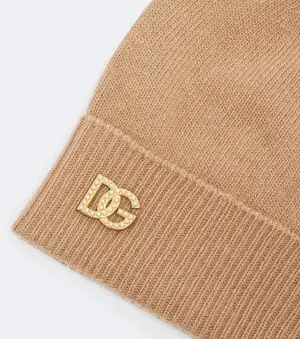 Dolce & Gabbana Dg Embellished Virgin Wool Beanie