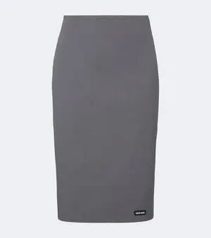 Miu Miu Cotton-blend Poplin Pencil Skirt