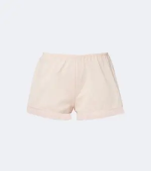 ERES Lightness Lace-trimmed Cotton Shorts - Pink