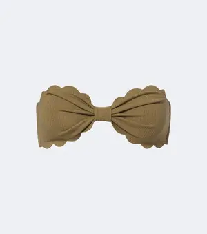 Marysia Antibes Scalloped Bandeau Bikini Top - Green