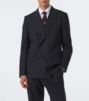 Dolce & Gabbana Pinstripe Double-breasted Wool-blend Blazer