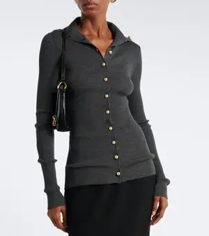 Dolce & Gabbana Embellished Ribbed-knit Wool Cardigan
