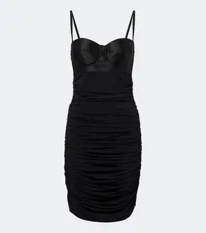Dolce & Gabbana Ruched Satin Minidress