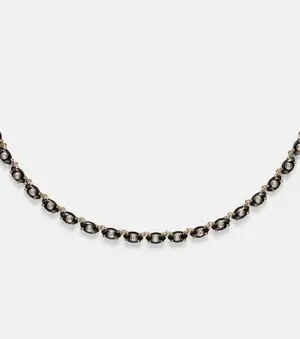SYDNEY EVAN 14kt Yellow Necklace With Onyx And Diamonds