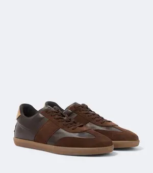 TOD'S Leather And Suede Sneakers - Brown