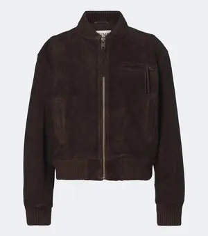 ARMA Elysia Suede Bomber Jacket - Brown