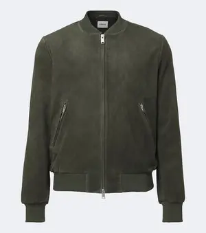 ARMA Didier Suede Bomber Jacket - Green