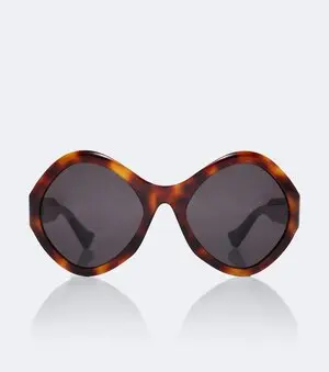 Valentino Garavani L'8 Vlogo Round Sunglasses - Brown