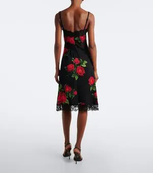 Dolce & Gabbana Charmeuse Silk And Cotton-blend Slip Dress