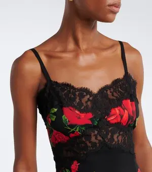 Dolce & Gabbana Charmeuse Silk And Cotton-blend Slip Dress