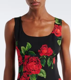 Dolce & Gabbana Floral Silk-blend Midi Dress