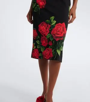 Dolce & Gabbana Floral Silk-blend Midi Dress