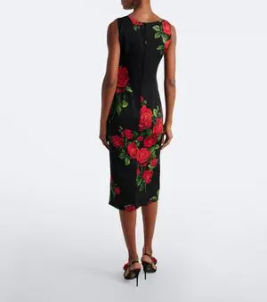Dolce & Gabbana Floral Silk-blend Midi Dress