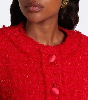 Dolce & Gabbana Cropped Cotton-blend Tweed Jacket