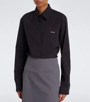 Miu Miu Cotton-blend Poplin Shirt