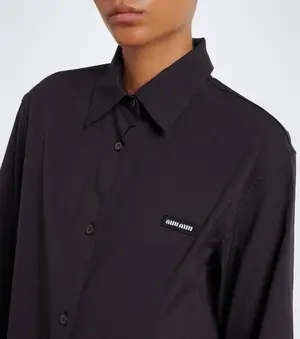 Miu Miu Cotton-blend Poplin Shirt
