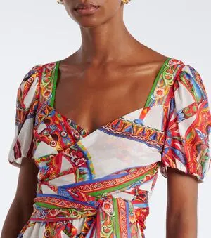 Dolce & Gabbana Carretto Cotton Maxi Dress